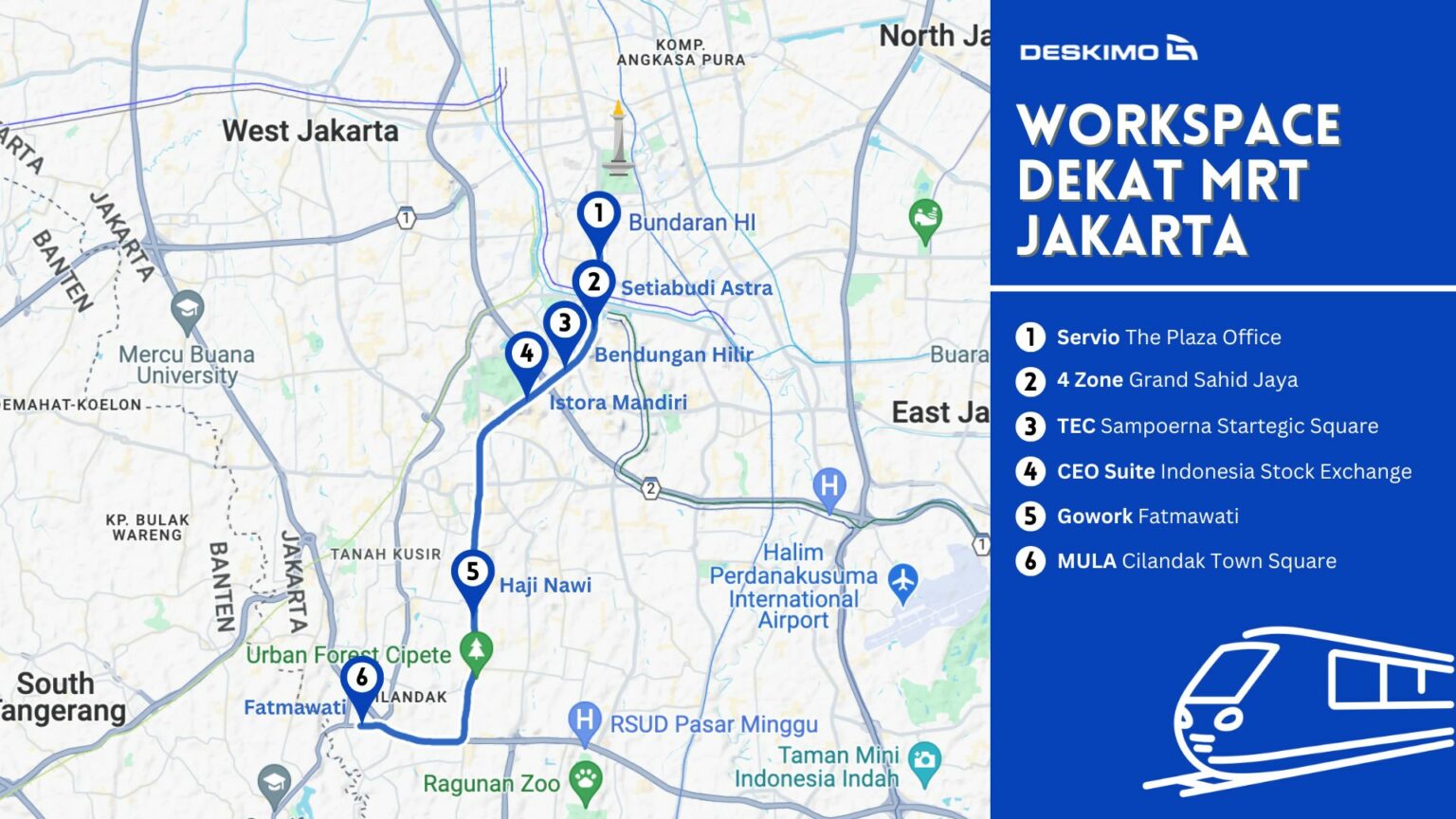 MRT Jakarta Sekitar Flexible Workspace - Deskimo